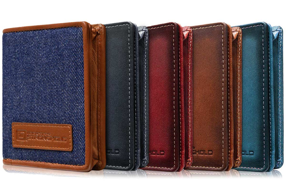Men's Wallet with ID Window | 10 Slot Leather Bifold Wallet | ID Stronghold