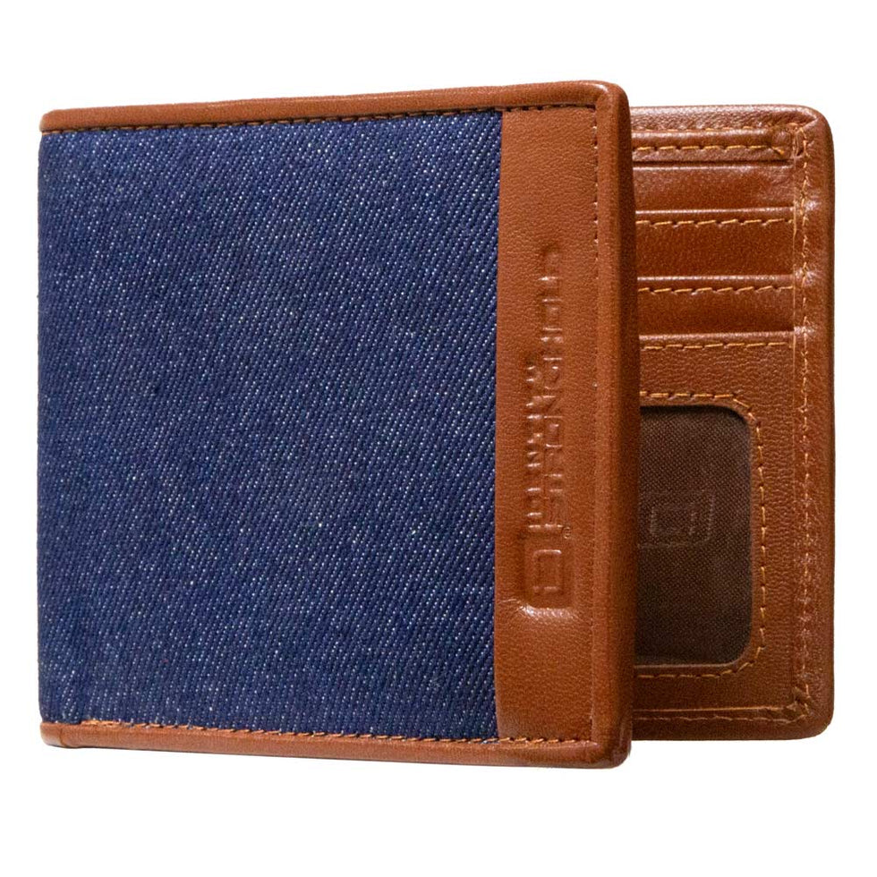 Men's Wallet with ID Window | 10 Slot Leather Bifold Wallet | ID Stronghold