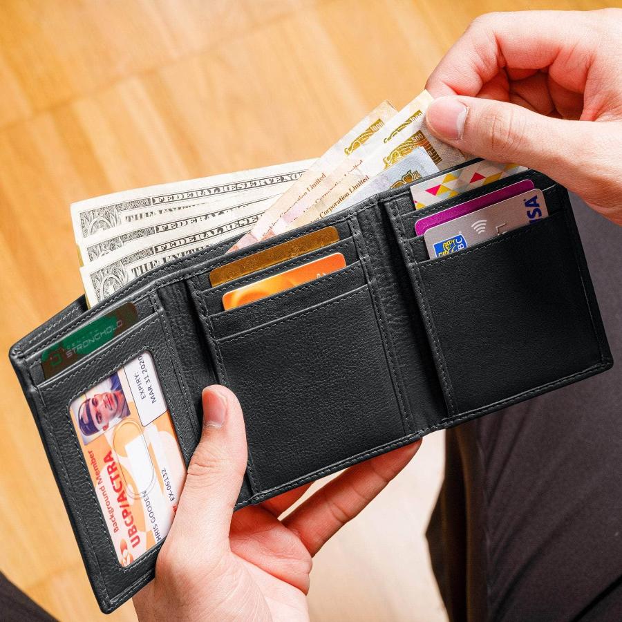 ID Stronghold | Men's RFID Wallet Trifold 8 slot with ID Window