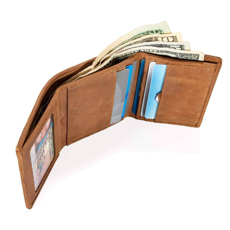 Men’s Trifold Nylon & Leather Wallet | Secure RFID Wallets | ID Stronghold